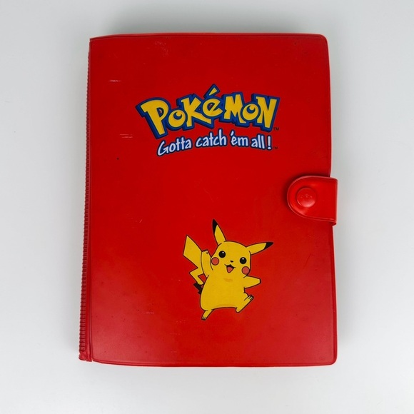 Pokemon | Toys | Vintage Pikachu Pokemon Card Binderbook Red 4pocket 2 ...